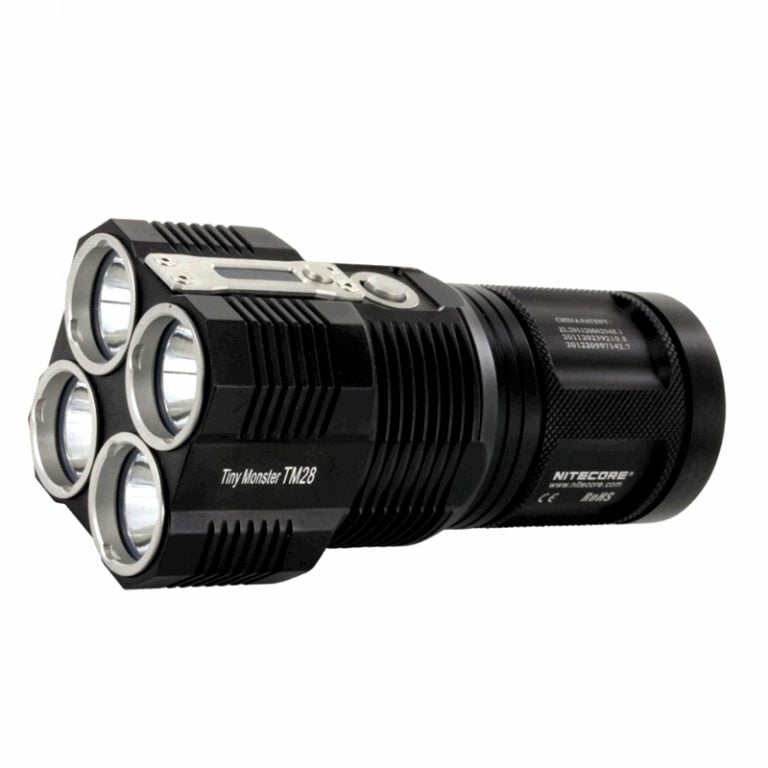 Nitecore TM28 Tiny Monster LED Flashlight – 4x CREE XHP35 HI – 6000 Lumens – Uses 4x 18650 ...